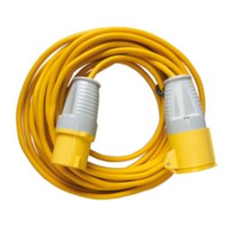 Defender Yellow 110V 16A Extension Lead 10m x 1.5mm² - Screwfix