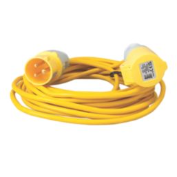 Defender Yellow 110V 16A Extension Lead 10m x 1.5mm² - Screwfix
