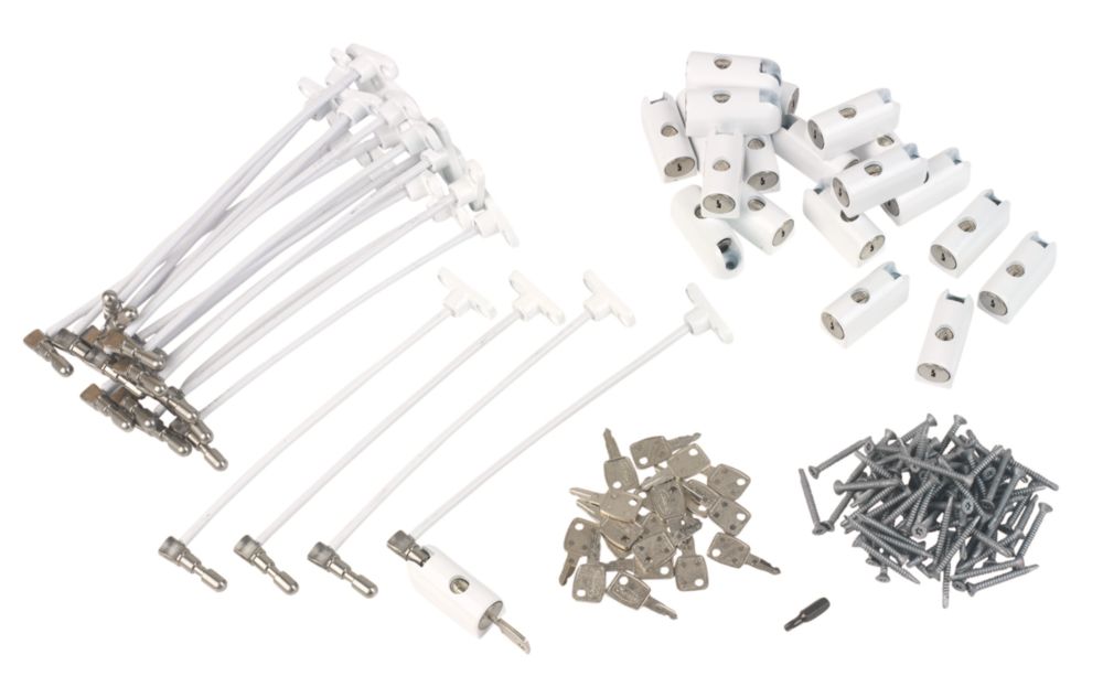 Jackloc The Pro 2 Window Restrictor White 200mm 20 Pack - Screwfix