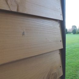Shire Garden Studio 10' x 10' 6" (Nominal) Reverse Apex Overlap Timber ...