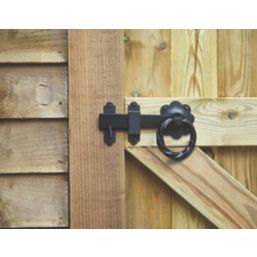 Twisted Gate Ring Latch Black 152mm - Screwfix