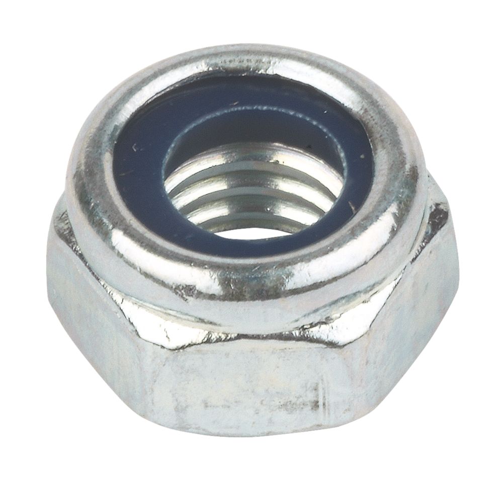Easyfix BZP Steel Nylon Lock Nuts M4 100 Pack - Screwfix