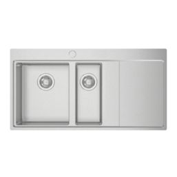 Clearwater Xeron 1.5 Bowl Stainless Steel Kitchen Sink 1000mm x 520mm ...