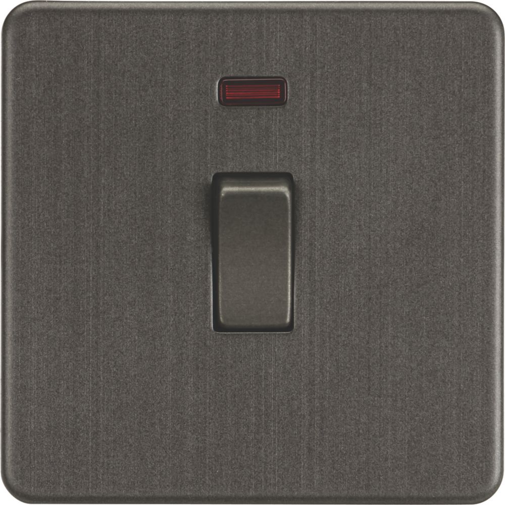 Knightsbridge 20A 1-Gang DP Control Switch Smoked Bronze with LED ...