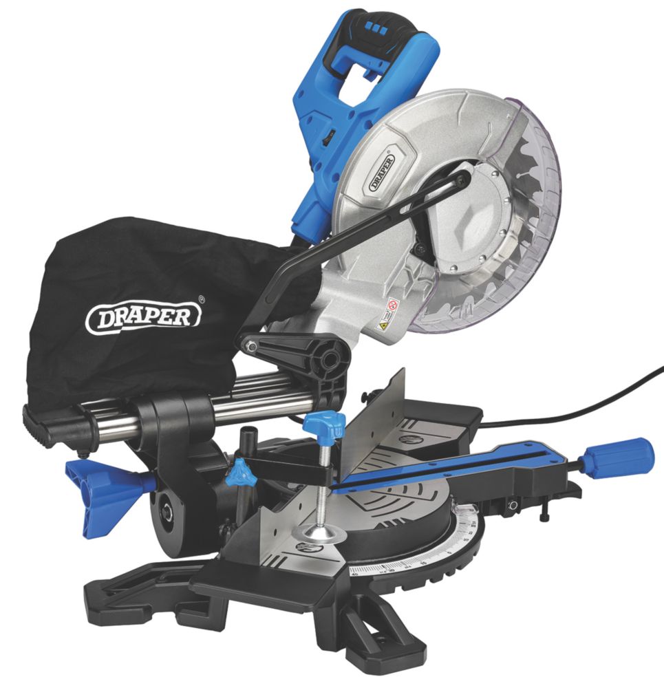 Draper 83677 210mm Electric Single-Bevel Sliding Compound Mitre Saw ...