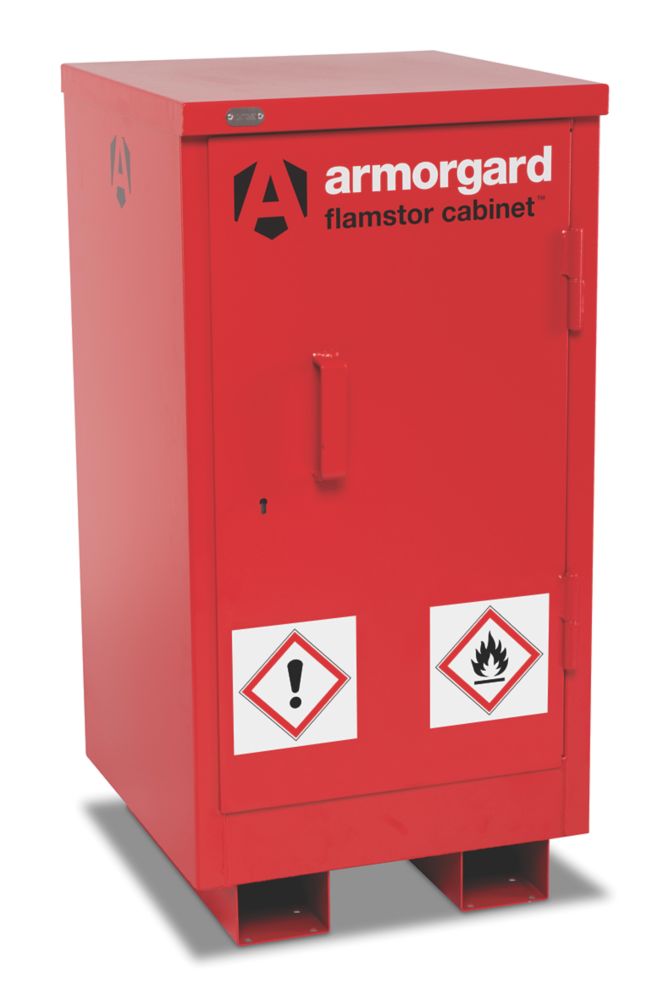 Armorgard Flamstor Hazardous Storage Cabinet Red 500mm x 530mm x 980mm ...