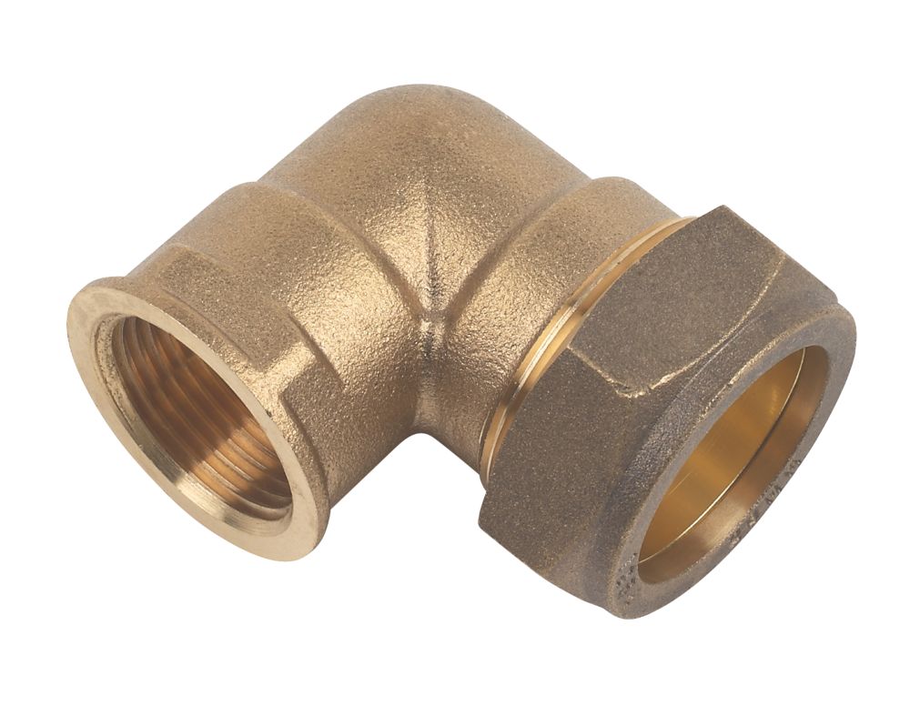 Compression Adapting 90° Female Elbow 28mm x 3/4" - Screwfix