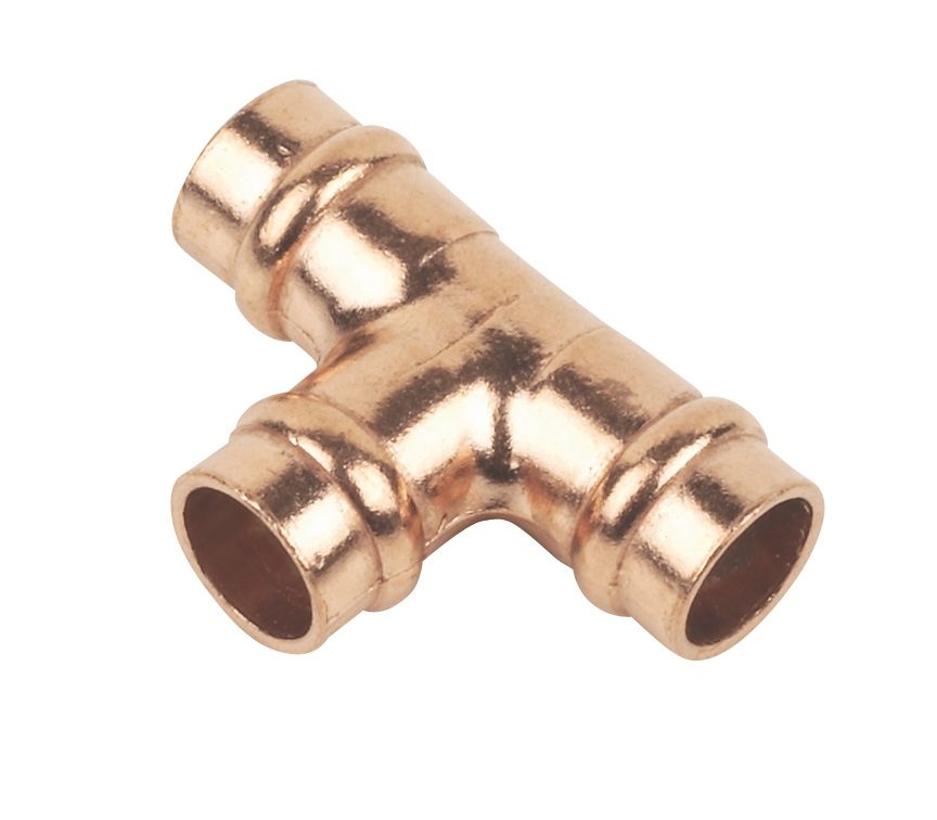 Solder Ring Equal Tees Pipe Fittings | Plumbing | Screwfix.com