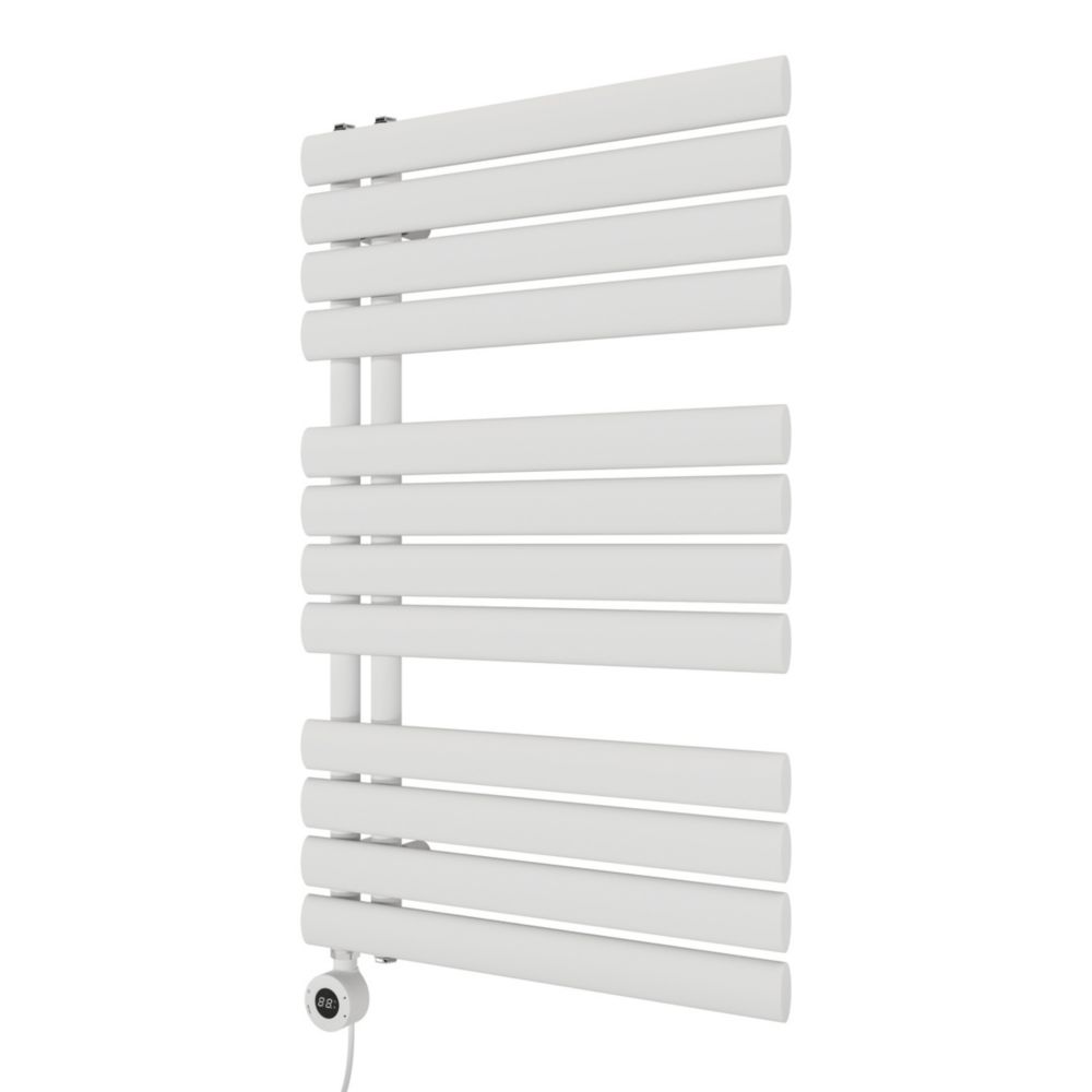 Ximax 816mm x 500mm 1024BTU White Flat Electric Towel Radiator - Screwfix