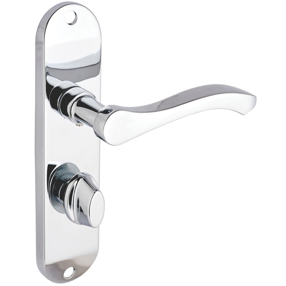 Smith & Locke Frome Fire Rated WC Door Handles Pair Polished Chrome ...