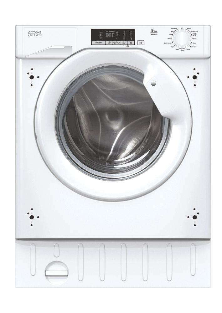 Cooke & Lewis 9kg Integrated Washing Machine White - Screwfix