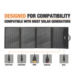 IMPAX Solar 120 120W Portable Folding Solar Panel 18V DC - Screwfix
