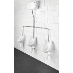 Thomas Dudley Ltd 3-Bowl Urinal Sparge Pipe Set with Automatic Cistern ...