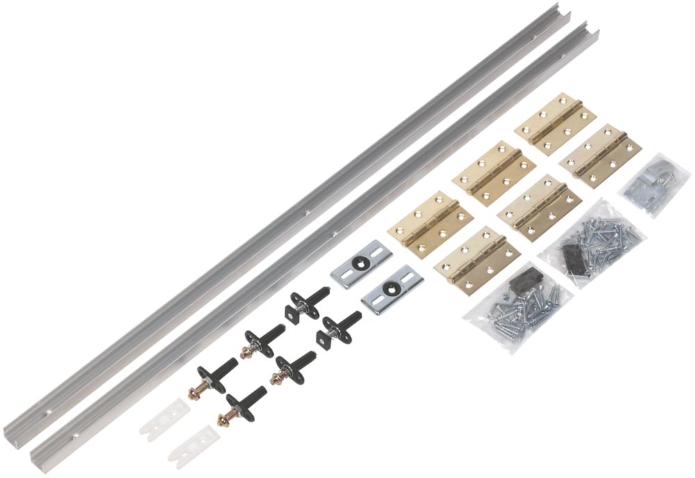 Henderson Bifold B15/4 4-Door Folding Track System Silver 1524mm - Screwfix