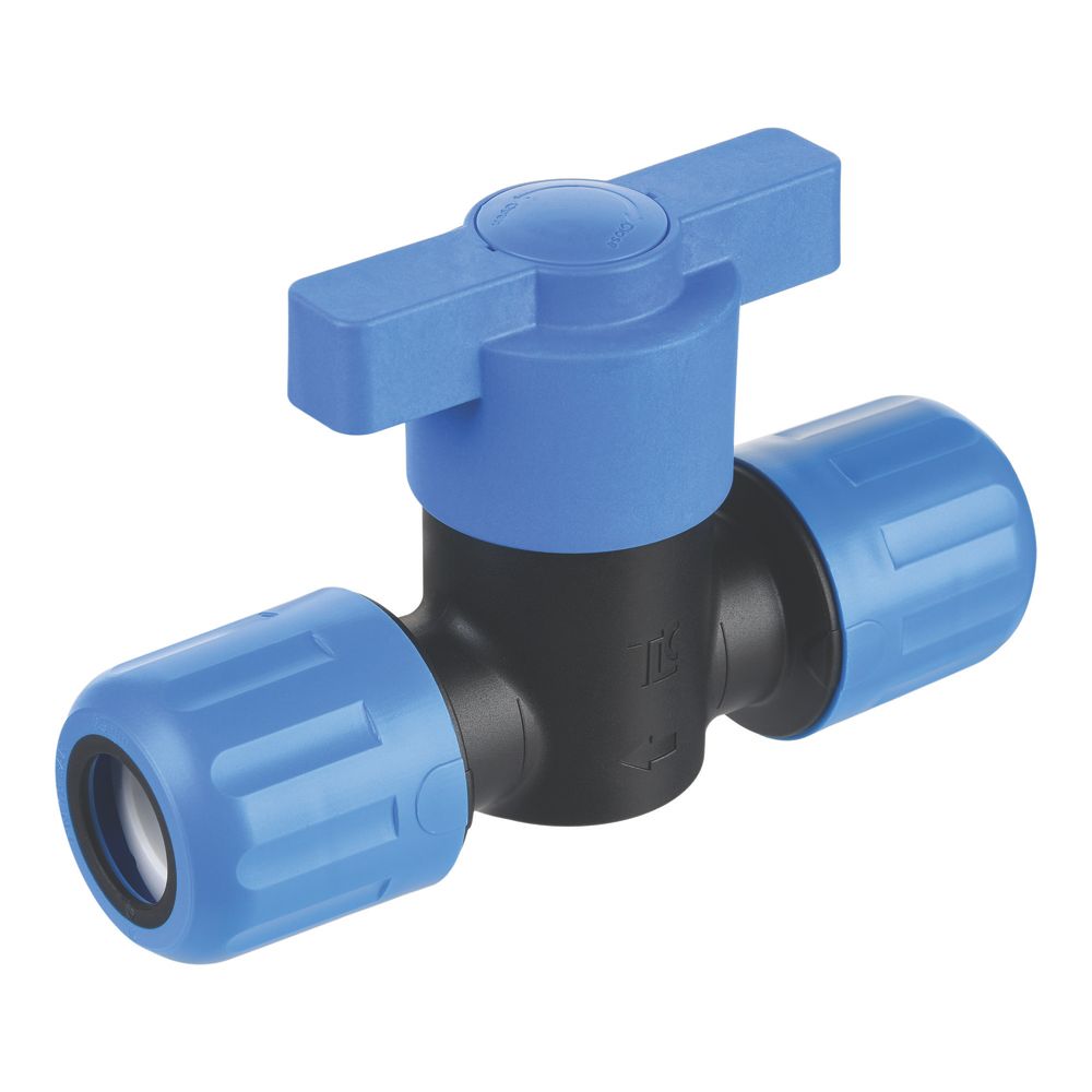 Flomasta MDPE Stop Cock 25mm x 25mm - Screwfix