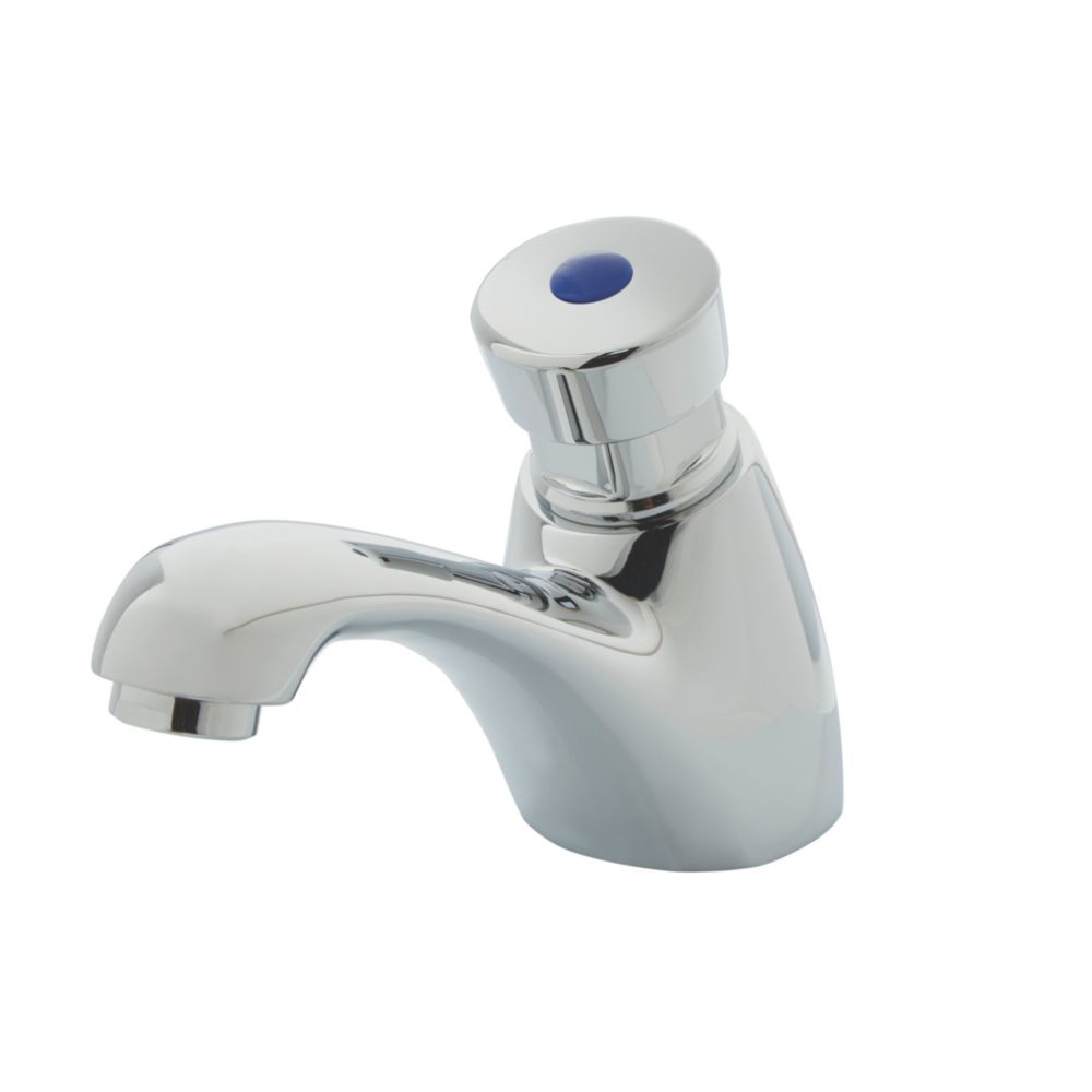 Highlife Bathrooms Skara Chrome 95mm Push Button Mono Basin Mixer Tap ...