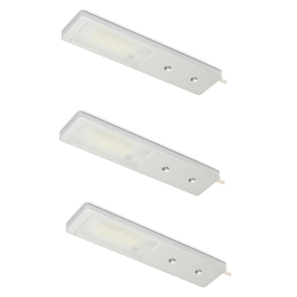 VEW Nova Rectangular LED Ultra-Thin Cabinet Light Aluminium 2.2W 140lm ...