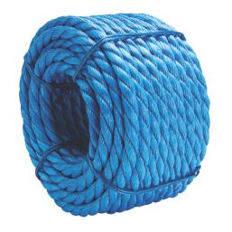 Essentials Twisted Rope Blue 14mm x 20m - Screwfix