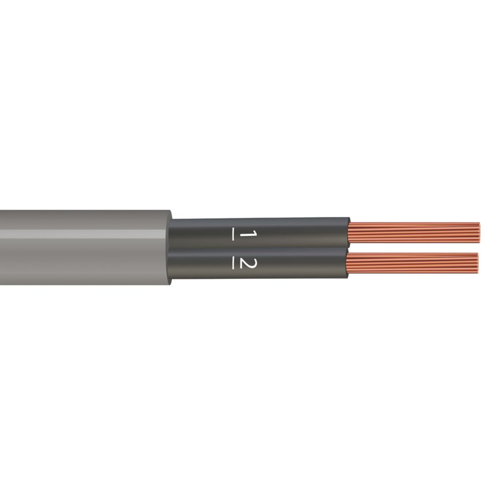 Time 2-Core YY Grey 2.5mm² Unscreened Control Cable 1m Coil - Screwfix