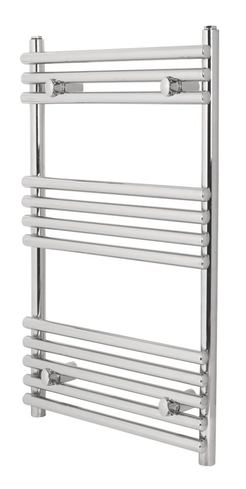 Towelrads 800mm x 500mm 832BTU Chrome Flat Designer Towel Radiator ...