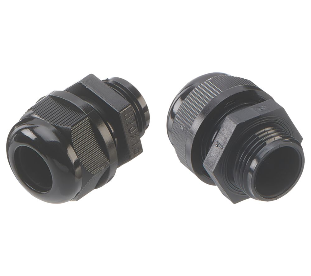Vimark Nylon Male Comp Glands 20mm Black 2 Pack - Screwfix