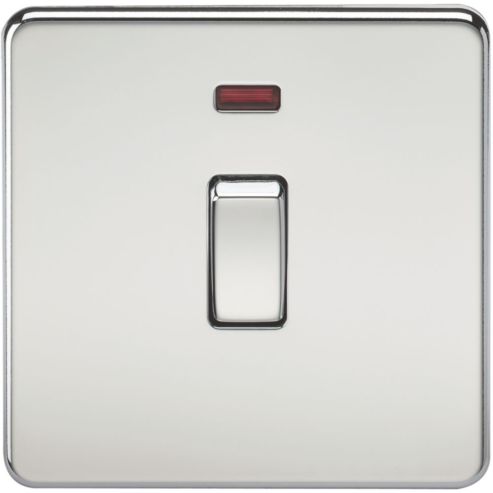 Knightsbridge 20A 1-Gang DP Control Switch Polished Chrome with LED ...