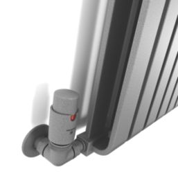 Terma Warp Room 630mm x 785mm 2960BTU Salt / Pepper Horizontal Designer Radiator - Screwfix