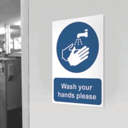 Essentials "Wash Your Hands Please" Sign 420mm x 297mm - Screwfix