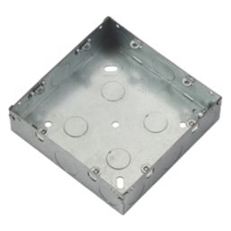 Knightsbridge 6-8-Module Grid Galvanised Steel Back Box 35mm - Screwfix
