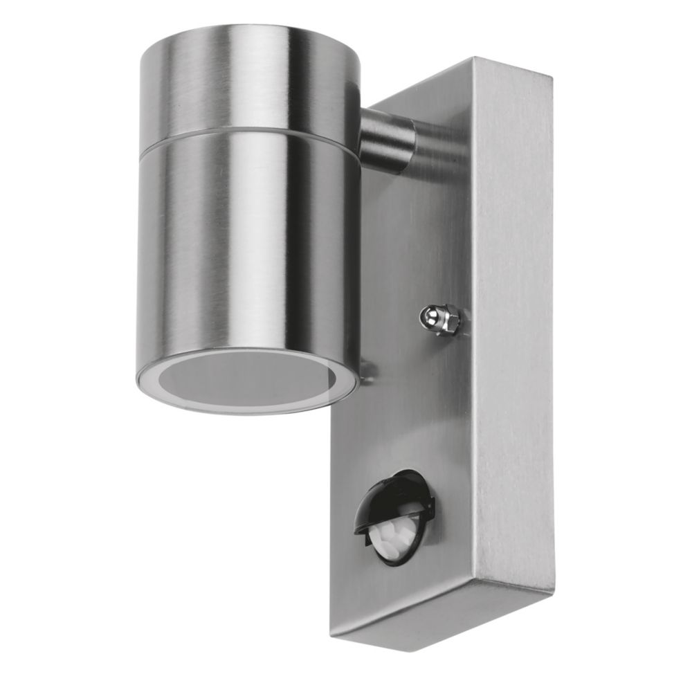 4lite Marinus Sleek Outdoor Wall Light With PIR Sensor Stainless Steel ...