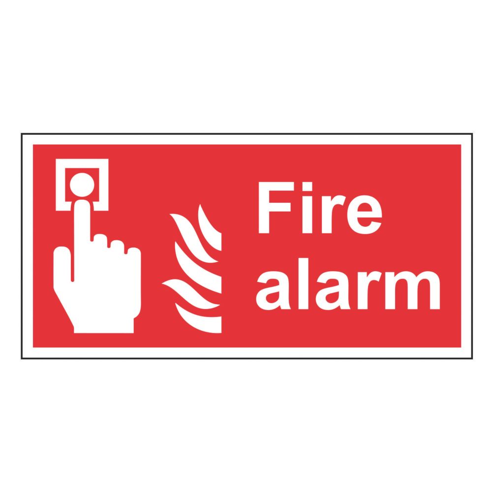 Essentials Non Photoluminescent "Fire Alarm Call Point" Sign 100mm x ...
