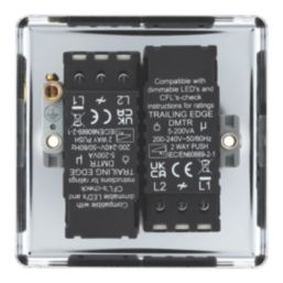 LAP 2-Gang 2-Way LED Dimmer Switch Polished Chrome with Colour-Matched ...