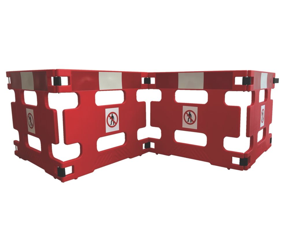 Addgards Handigard 4R0R Temporary Safety Barrier System Red 400cm - Screwfix