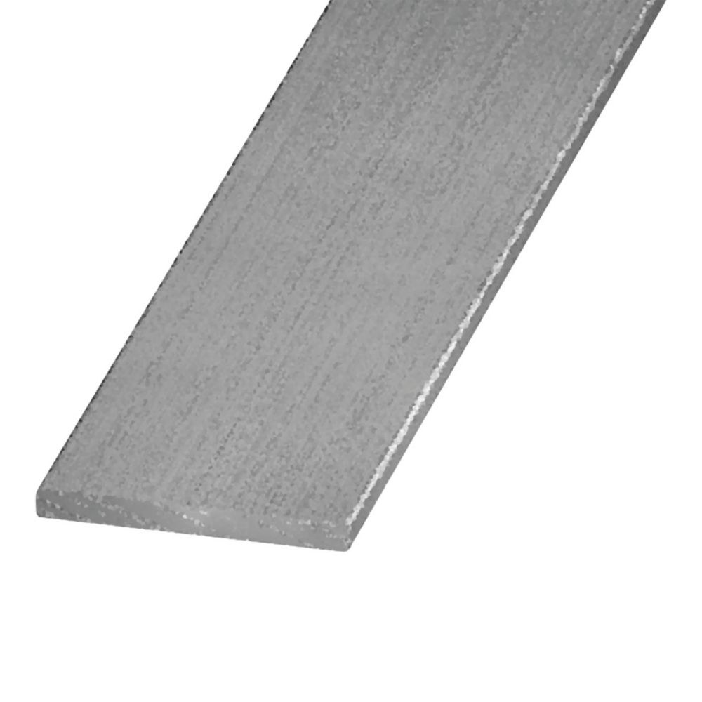 Essentials Silver Flat Profile 1m x 40mm x 1.5mm - Screwfix