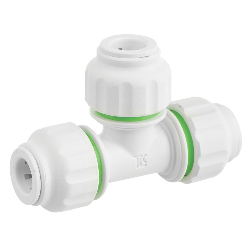 Flomasta Twistloc Plastic Push-Fit Equal Tee 10mm - Screwfix Flomasta Twistloc Plastic Push-Fit Equal Tee 10mm - Screwfix
