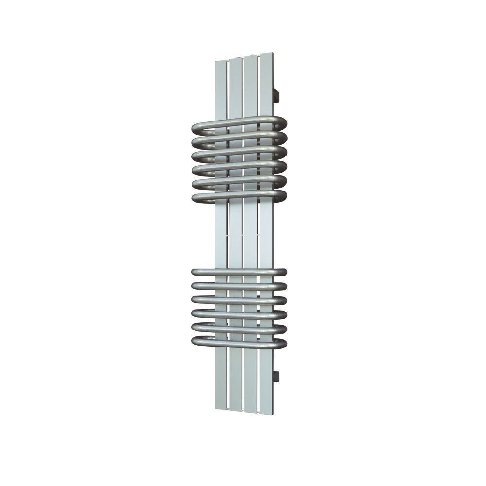 Time 1060mm x 300mm 3311BTU Silver Curved Designer Towel Radiator ...