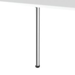 Essentials Worktop Leg Polished Chrome 875-900mm - Screwfix