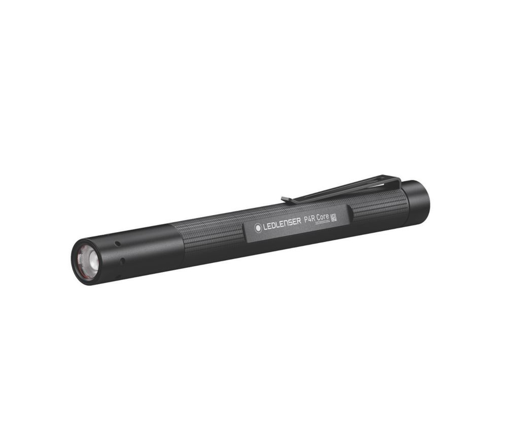 LEDlenser P4R Core Rechargeable LED Torch Black 200lm - Screwfix