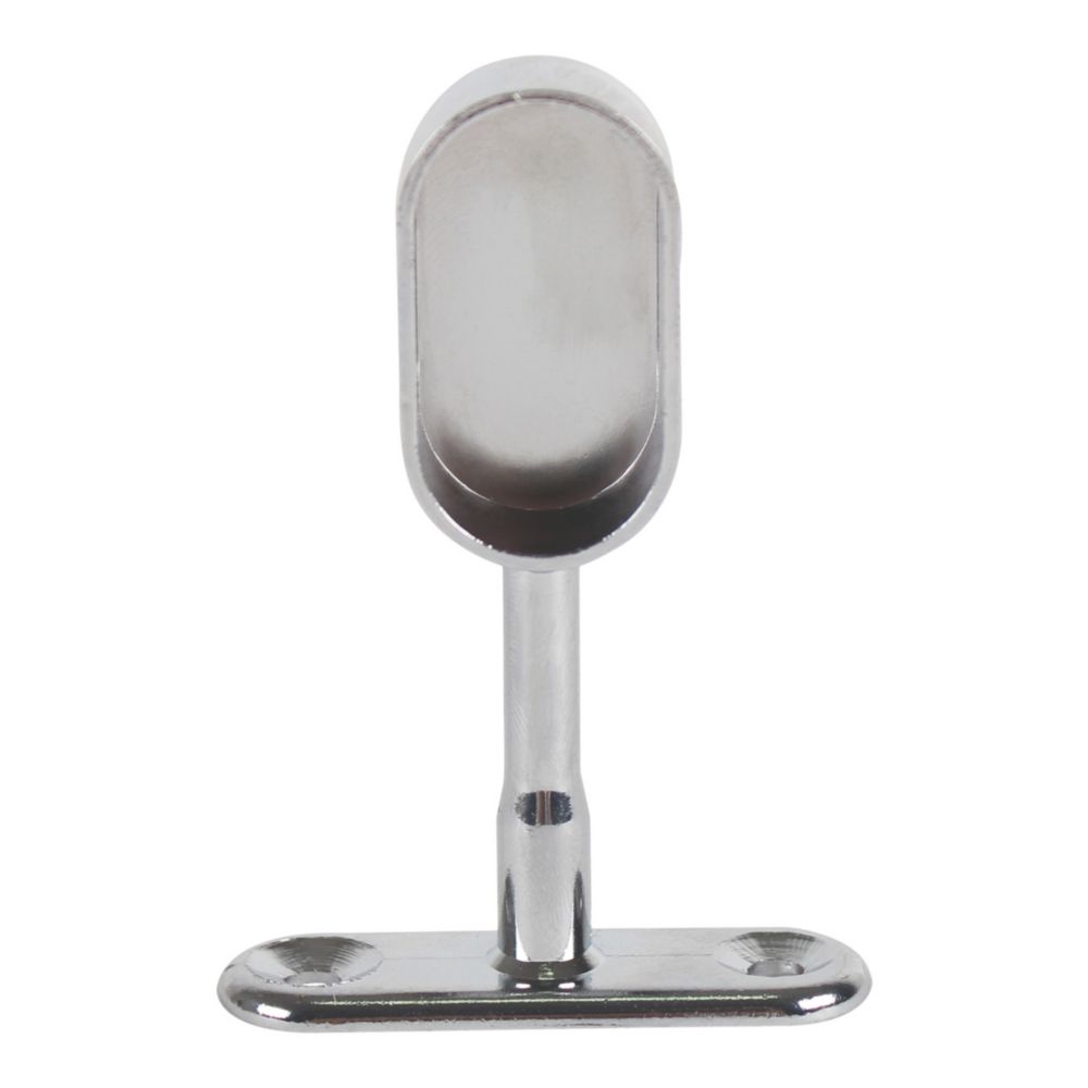 Essentials Oval Rail End Brackets Polished Stainless Steel 30mm 2 Pack ...