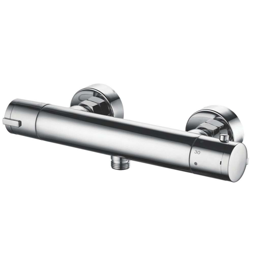 ETAL Mist Exposed Single Outlet Thermostatic Chrome Shower Valve - Screwfix