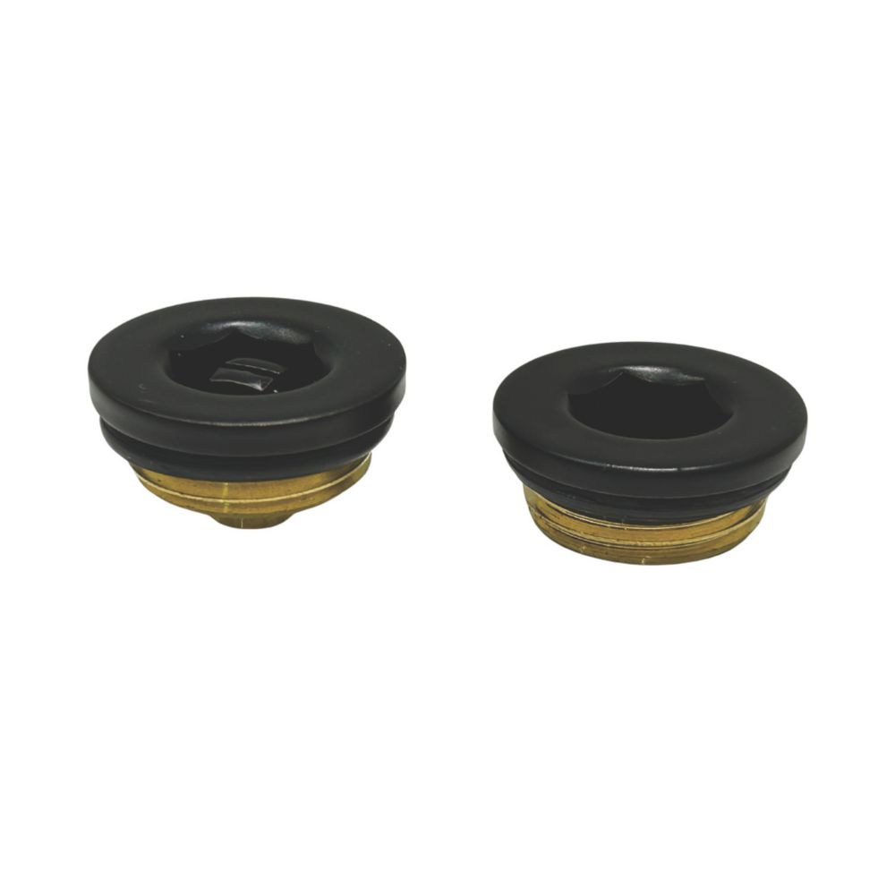 ETAL Vent & Blanking Plug Kit (26mm) Matt Black 2 Pieces - Screwfix