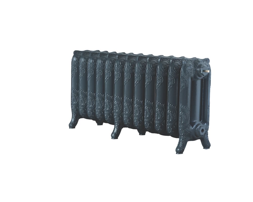 Arroll 470mm x 994mm 3685BTU Anthracite Cast Iron 3 Column Radiator ...