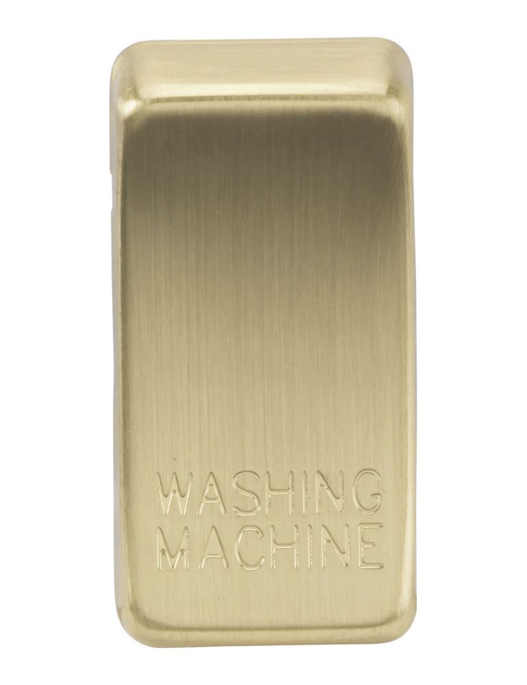 Knightsbridge 'WASHING MACHINE' Switch Cover Brushed Brass - Screwfix