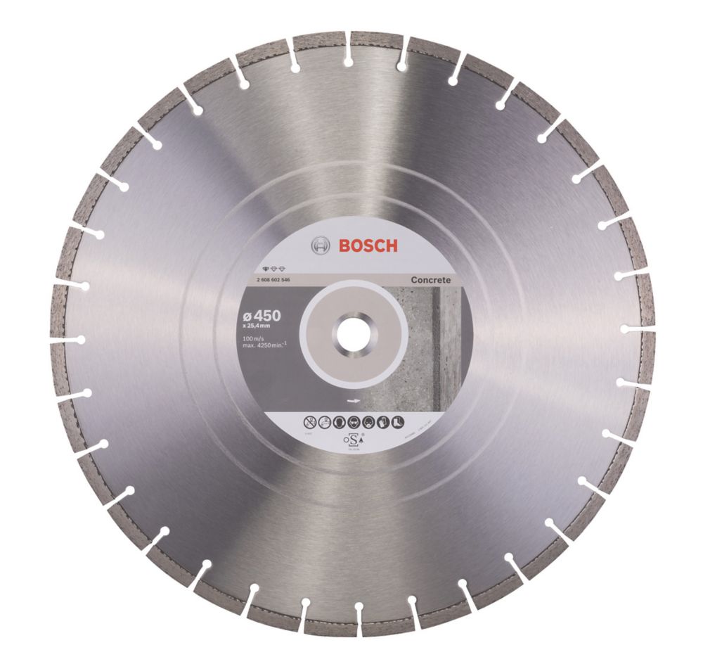 Bosch Masonry Diamond Cutting Disc 450mm x 25.4mm - Screwfix