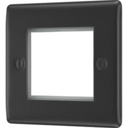British General Nexus Metal 2-Module Modular Faceplate Matt Black ...