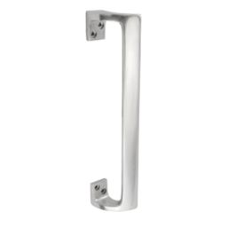 Fire Rated Oval Pull Handle Satin Anodised Aluminium 20 x 300mm - Screwfix