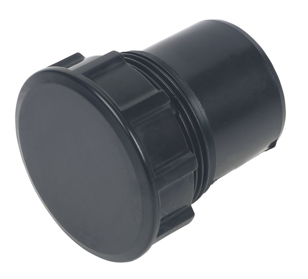 FloPlast Solvent Weld Access Plugs Black 40mm 5 Pack - Screwfix