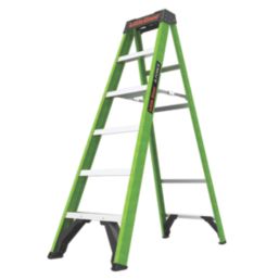 Little Giant Fibreglass 1.72m 6 Step Swingback A Frame Step Ladder ...