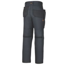 Snickers 6201 Everyday Work Trousers Steel Grey 33" W 32" L - Screwfix