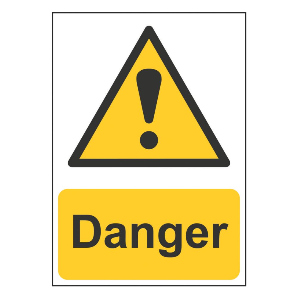 Essentials "Danger" Sign 210mm x 148mm - Screwfix